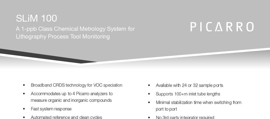 SLiM 100 Datasheet | Picarro